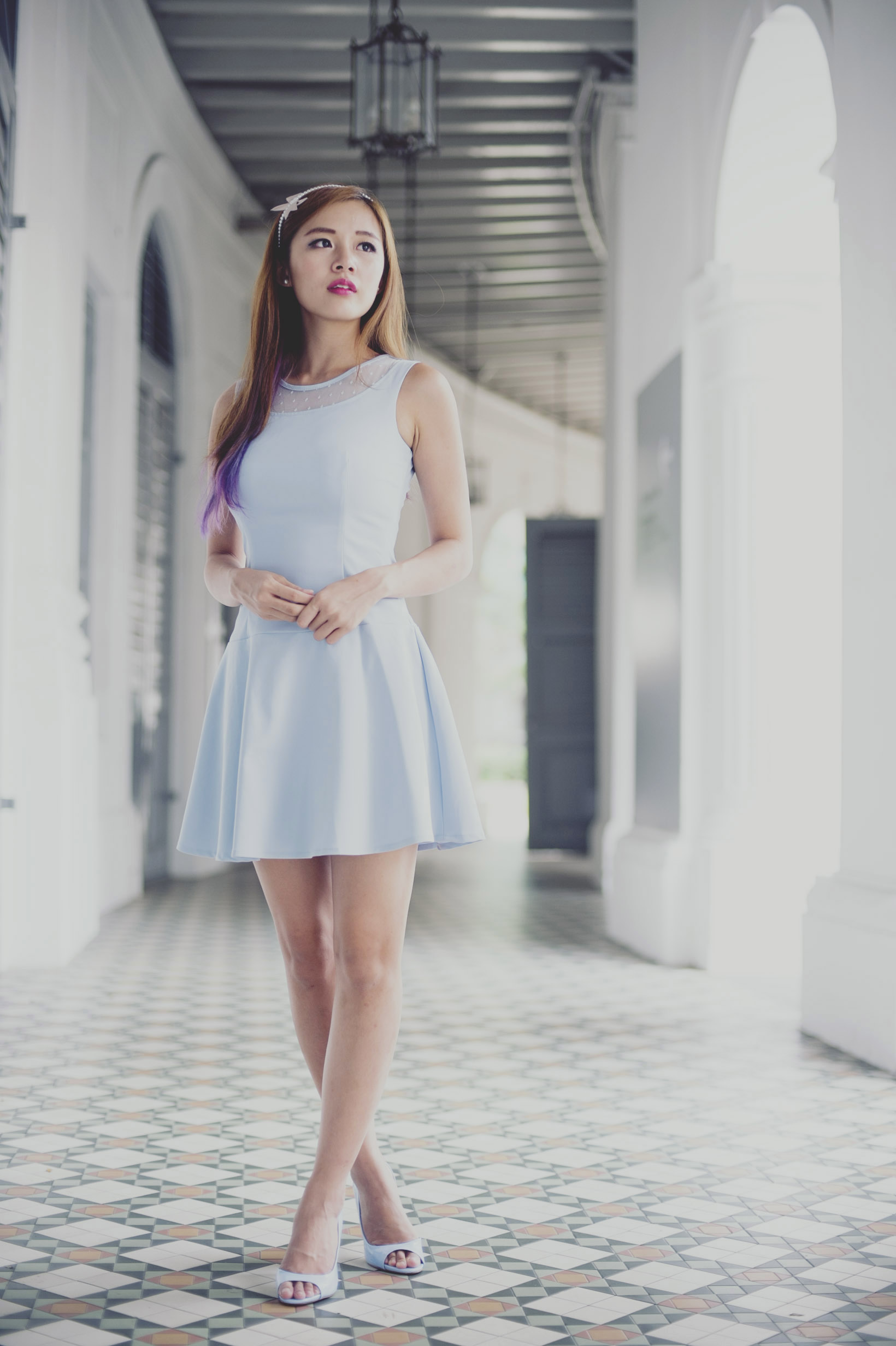 Colette Swing Dress in Powder Blue | FlymetoParis