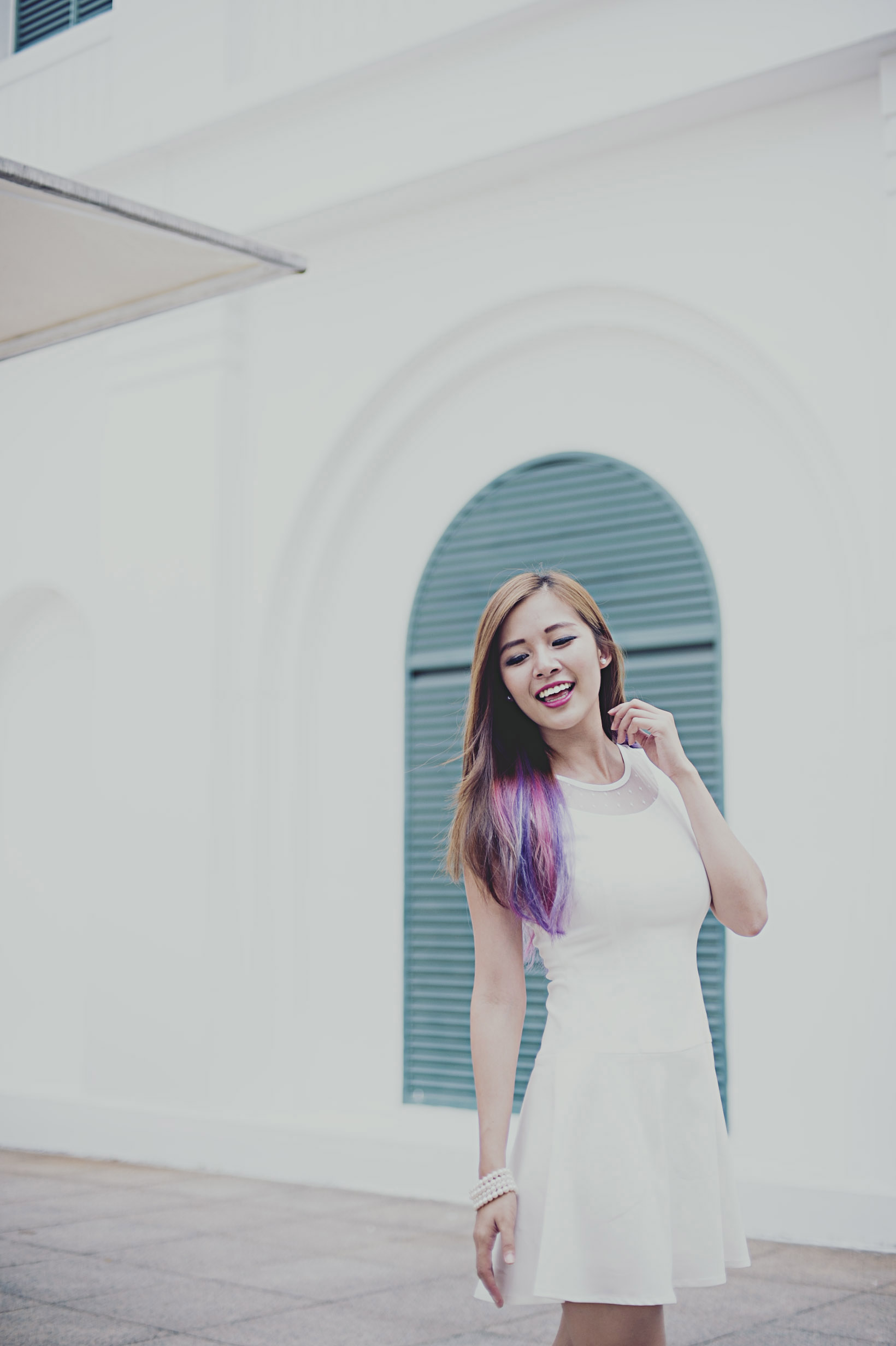 Colette Swing Dress in White | FlymetoParis