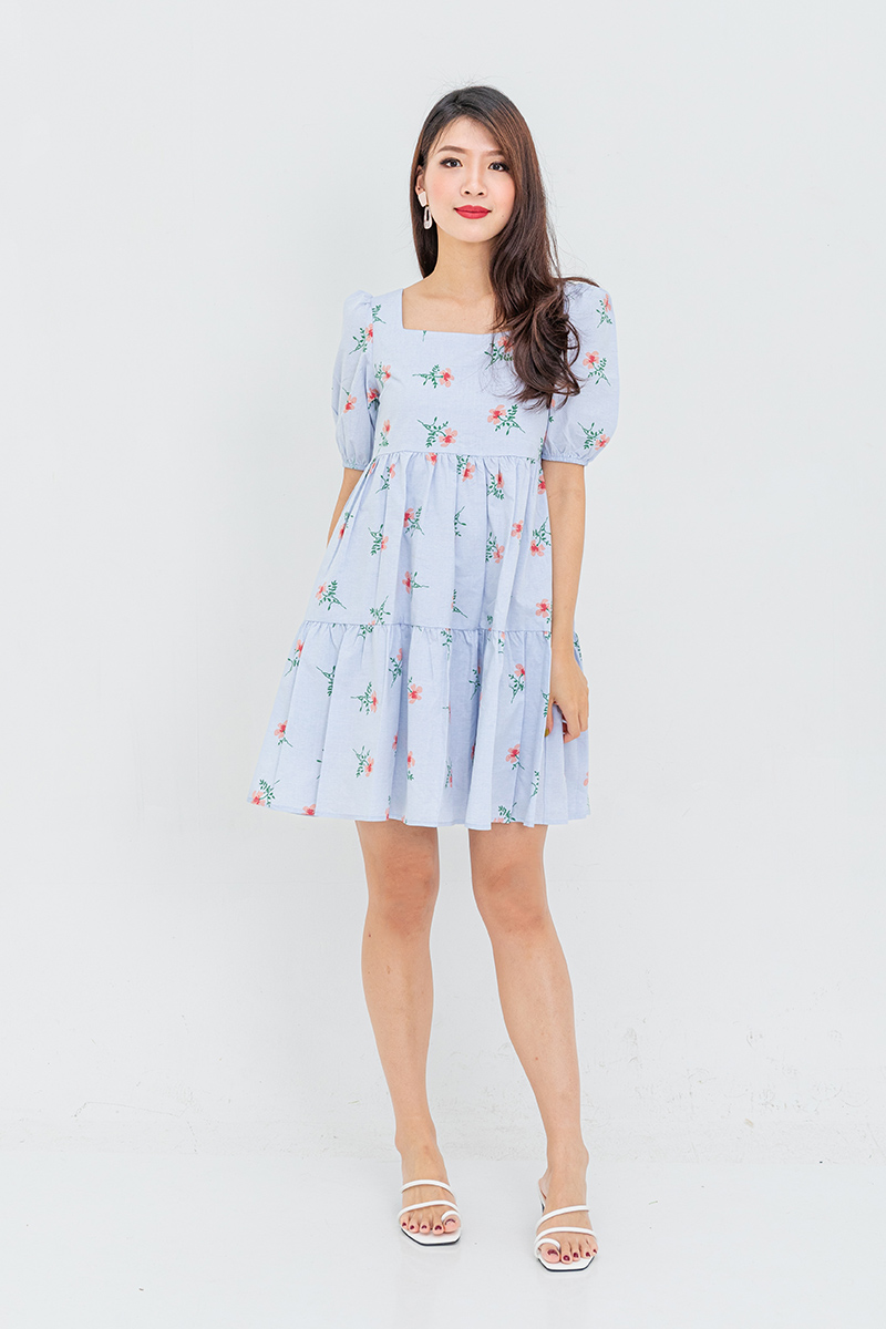 Sweet Dose Babydoll Dress in Florals | FlymetoParis